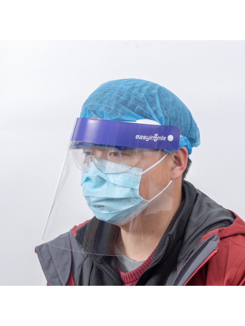 2PCS EASYINSMILE Dental Full Face Shield Clear Visor Mask Anti-Spitting ...
