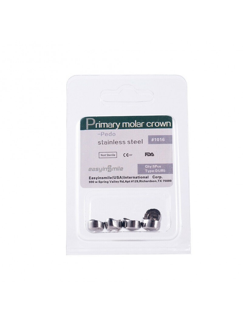Kids Crown Dental Pediatric Stainless Steel Temporary Molar Crowns ...