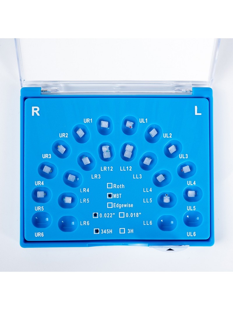 EASYINSMILE Orthodontic Ceramic Self-ligating Brackets MBT .022 ...