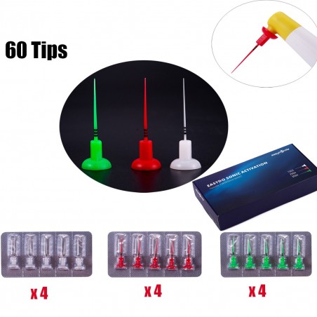 60Pcs Dental Endodontic Irrigator Tips For Sonic Activator Handpiece ...