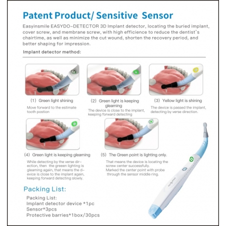 Dental Implant Detector 3D Implant Locator System 270° Rotating Sensor ...