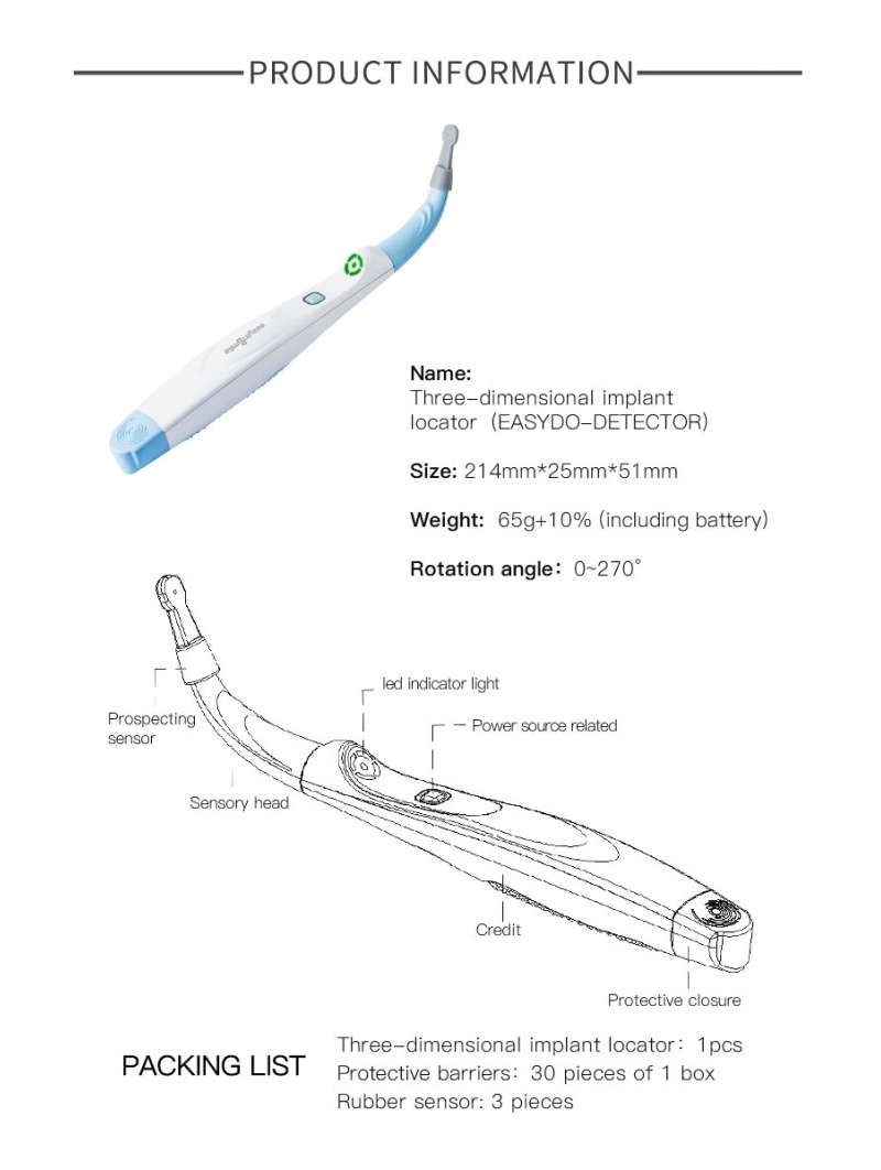 Dental Implant Locator EASYINSMILE Wireless Surgical Implant Abutment ...
