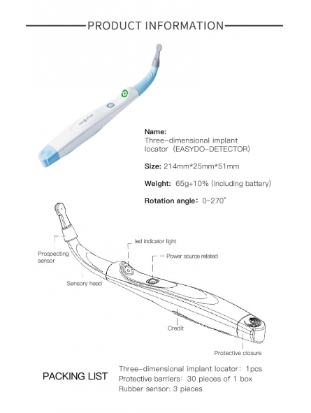 Dental Implant Locator EASYINSMILE Wireless Surgical Implant Abutment ...