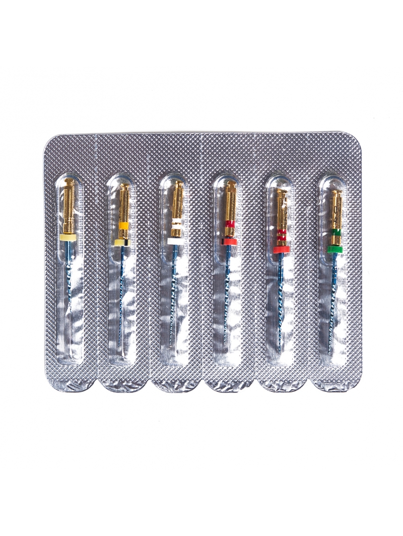 Easyinsmile 6Pcs Dental Endodontic Rotary Files X3-Blue NITI Endo 25MM ...