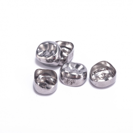 Easyinsmile 48 Size 300/pk Dental Kids Crown Stainless Steel Molar ...