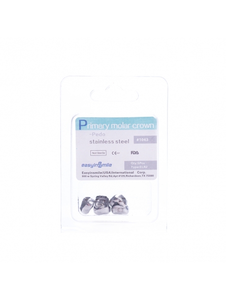 Easyinsmile 48 Size 300/pk Dental Kids Crown Stainless Steel Molar ...