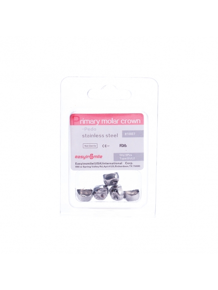 Easyinsmile 5Pcs/Pack Dental Kids Crown Stainless Steel Molar Pediatric ...