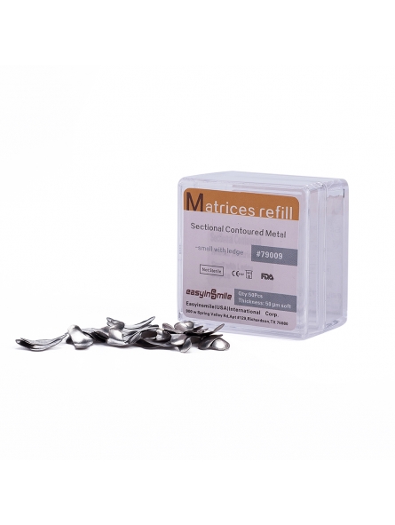 Easyinsmile 50Pcs/Set Dental Sectional Contoured Matrices Refill Matrix ...