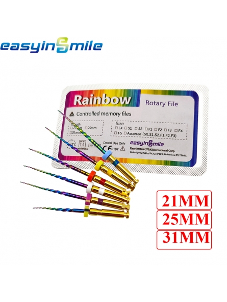 Easyinsmile Dental Endo Rainbow Files Endodontic Root Canal Rotary NITI ...